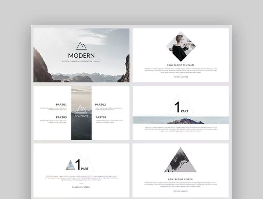 20 kostenlose moderne PowerPoint-PPT-Vorlagen mit minimalistischen ...